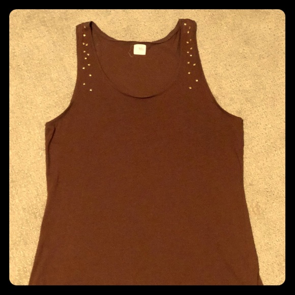 des petits hauts | Tops | Camel Tank With Gold Stars | Poshmark